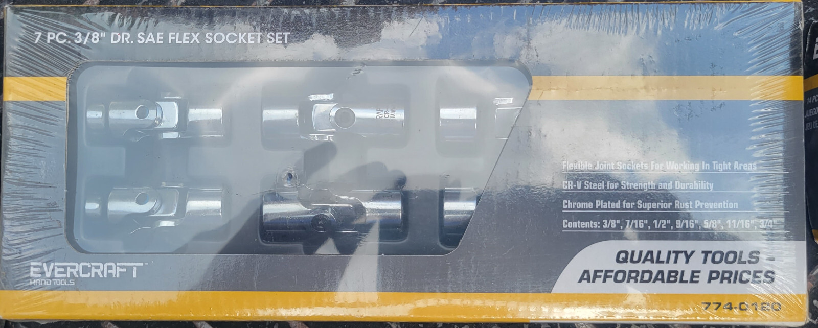 Evercraft 774-0120 7 Piece 3/8" DR. SAE Flex Socket Set SC | eBay