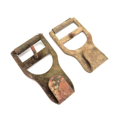 WW1 German Tornister Rucksack Hooks Buckles Set of 2 Original #3 | eBay