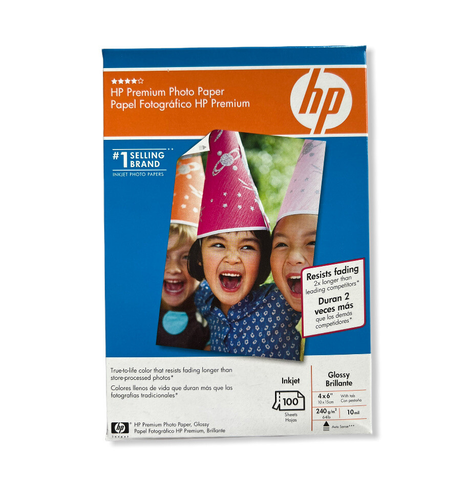 HP Premium GLOSSY 4X6 Ink Jet Picture Photo Paper 100 SHEETS 10mil ...