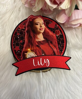 Cake Topper Rise Of Red Descendants themed party - with name & age | eBay