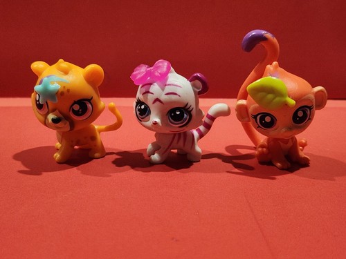 LPS Littlest Pet Shop Lot Mini Jungle Figures Lion, Tiger, Monkey ...