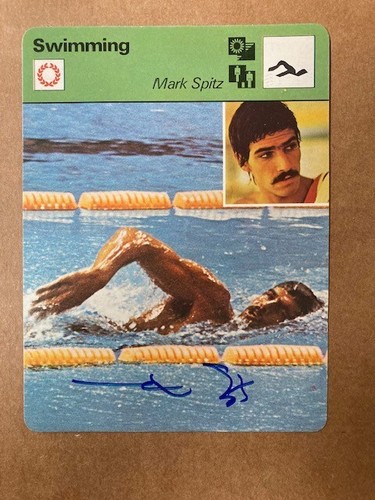 Mark Spitz Signed 1977 Sportscaster Swimming Card Olympics w/COA | eBay
