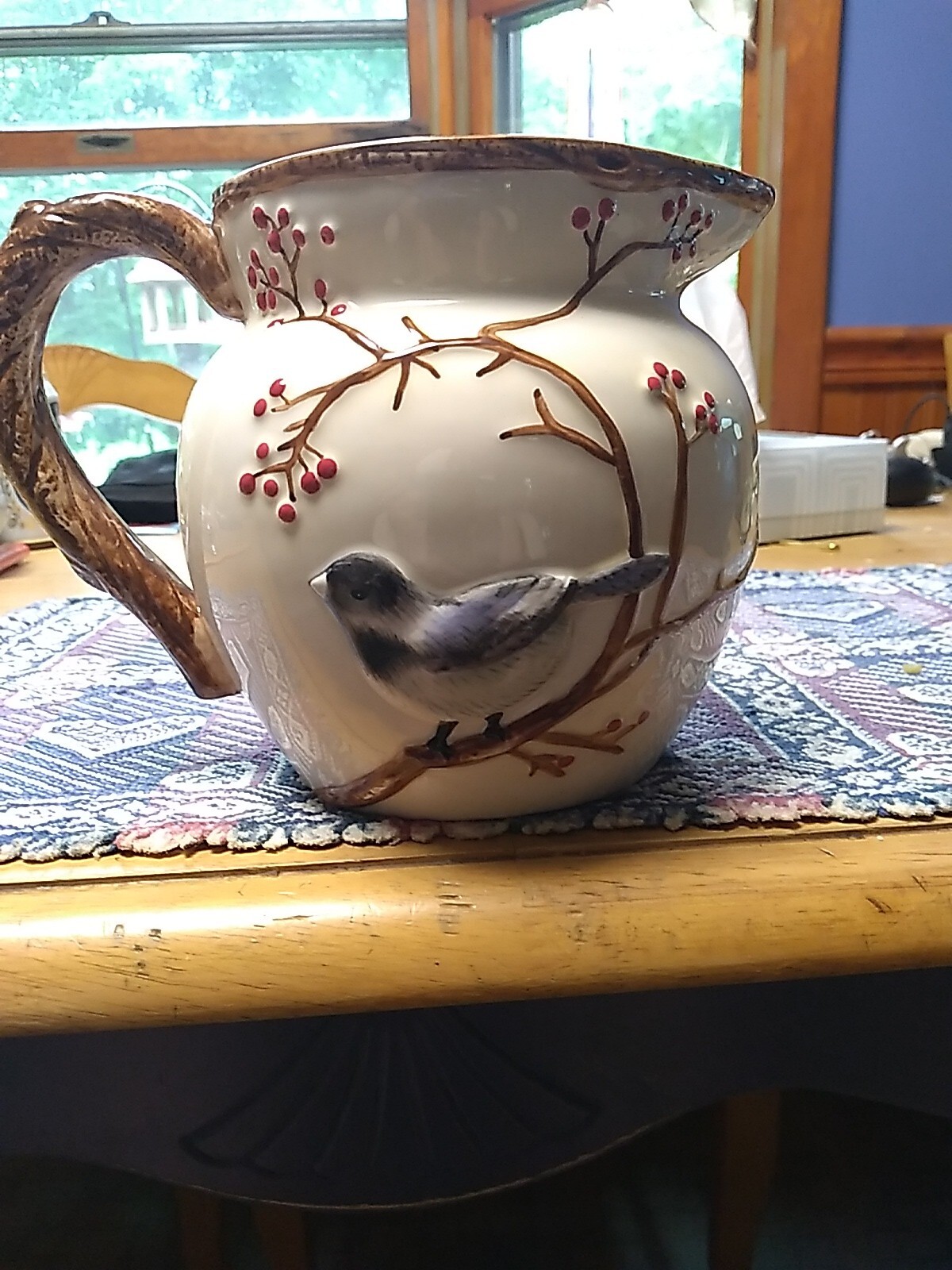 Harry & David Pitcher Bird And Red Berries Tree Branch 2012 | eBay