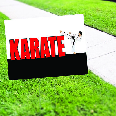 Karate Yard Sign With Stake Outdoor Martial Arts Center Plastic ...