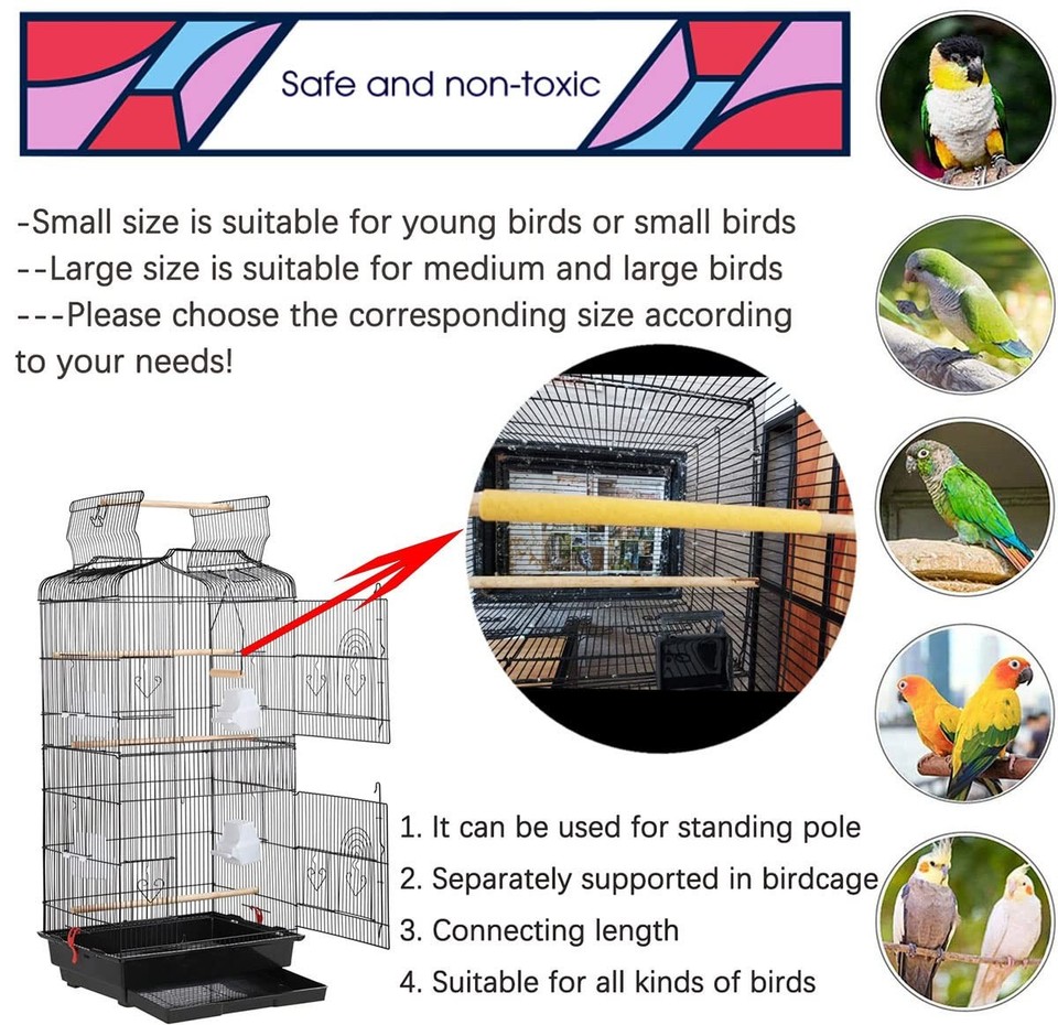 20Pcs Sand Perch Covers for Bird - 7.5" Bird Perchs Bird Stand Bird ...