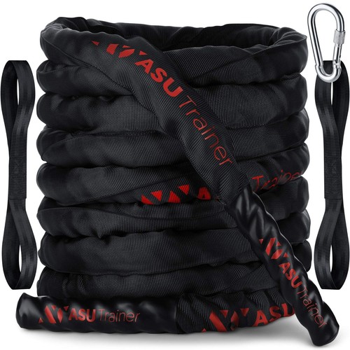 1.5"/2" Poly Dacron 30/40 ft Battle Rope Workout Strength Exercise ...