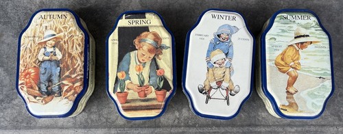 Vintage Set of 4 GOOD HOUSEKEEPING SEASONS TINS Summer, Autumn, Winter ...