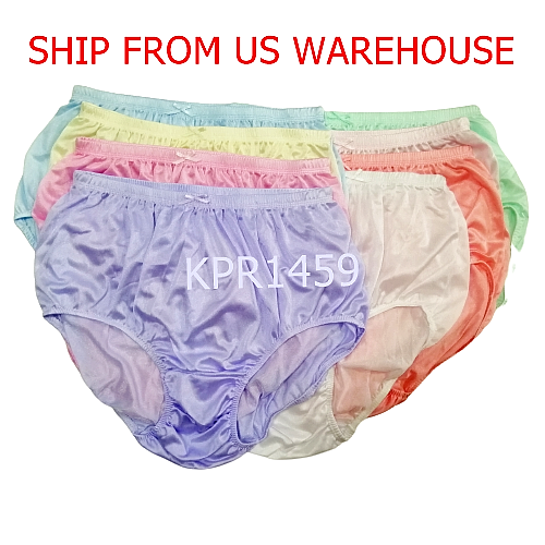 4 of Hip 33-35" Sheer Nylon Silk Panty Granny Brief Knicker Adult ...