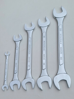 Open End Spanners, Wrenches, Metric 5pc, 6mm to 22mm, Forged Steel ...