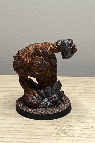 Painted Lava Earth Elemental D&D Pathfinder Wizkids | eBay