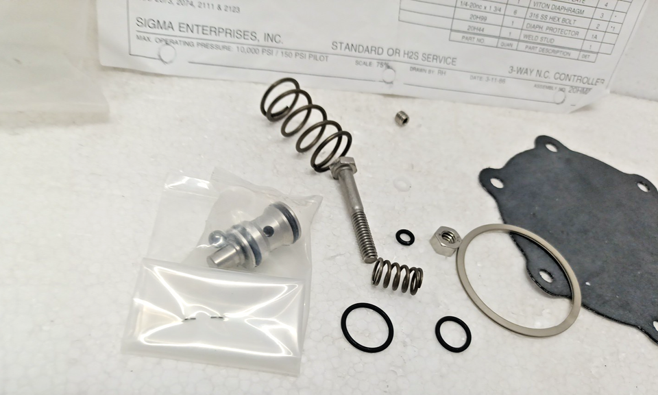 Sigma Valves 20HM24-RK Complete Repair Kit For Hydraulic Interface ...