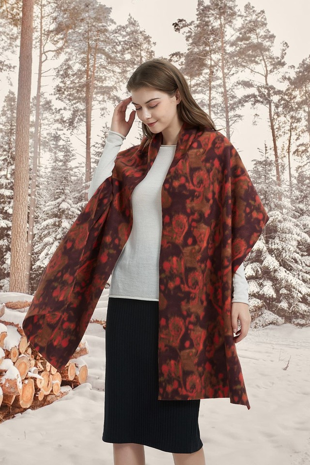 Long Plaid Blanket Scarf Casual Shawl Wraps Warm Winter Scarf for Women ...
