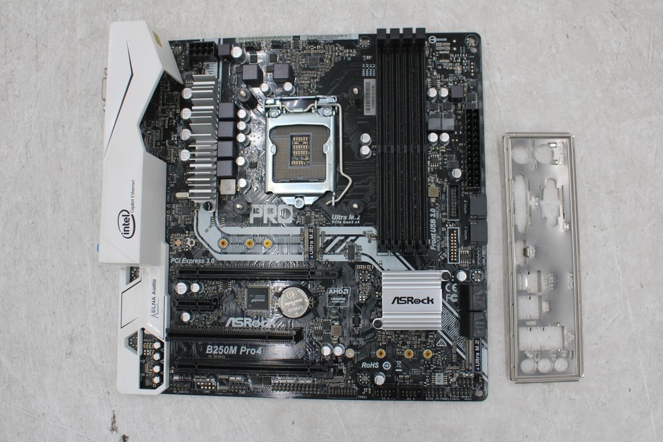 Asrock B250M PRO4 Motherboards LGA 1151 Micro ATX DDR4 with IO Shield ...