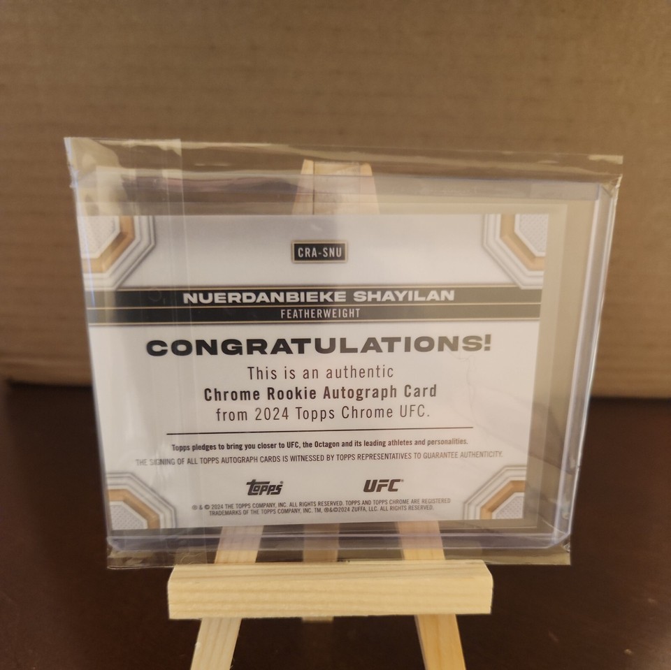 2024 Topps Chrome UFC Rookie Autographs #CRA-SNU Nuerdanbieke Shayilan ...