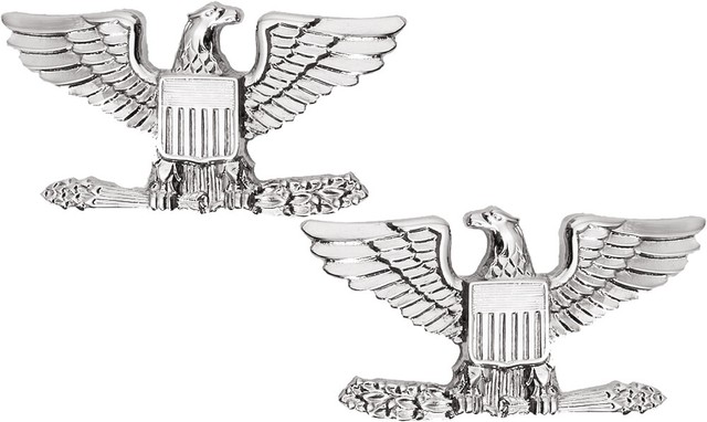 Silver Polished Colonel United States Army Rank Insignia Pin for sale ...
