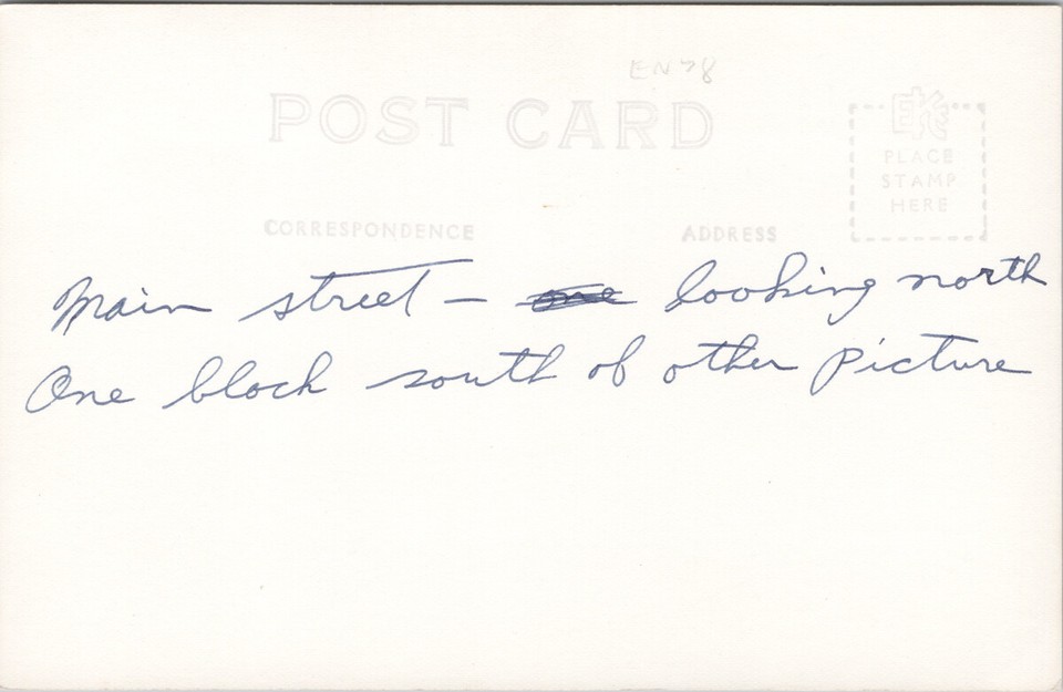 Street Scene Okanogan WA Baum Hotel Leonard Cafe Ellis 2056 RPPC ...