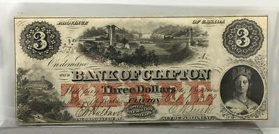 1859 Bank of Clifton ~ $3 Note ~ Province of Canada ~ Oct. 1st 1859 | eBay