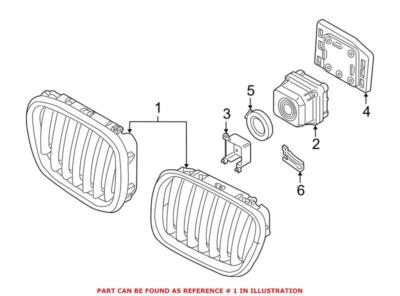 Genuine OEM Front Driver Left Grille For BMW 51118056323 | eBay