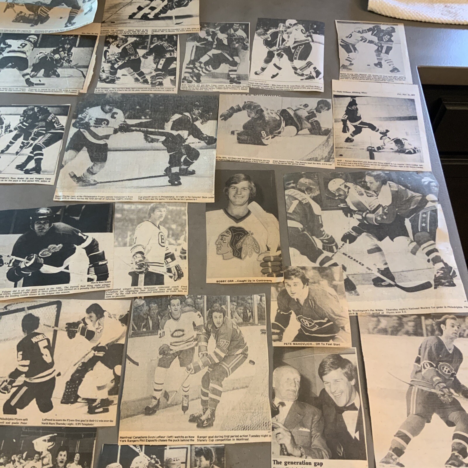Vintage Lot of 45 NHL Hockey Newspaper Photos | eBay
