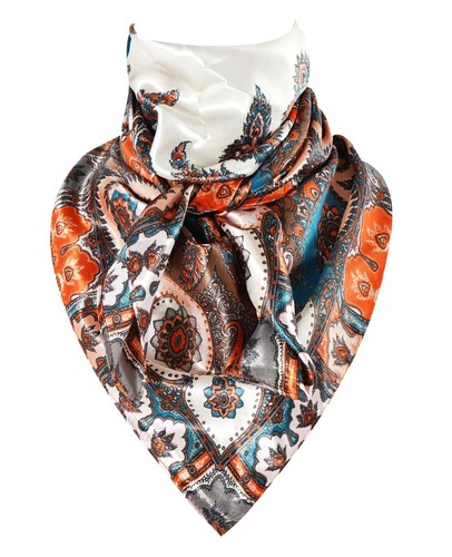 35 Inch Wild Rag Cowboy Scarves for Men Large Rancher Neckerchief Silk ...