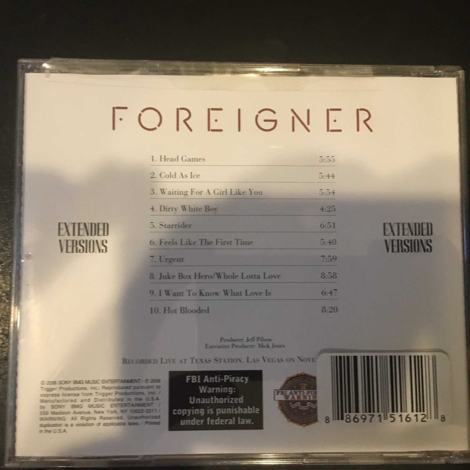 Foreigner - Extended Versions (CD, Mar-2006, Sony BMG Music ...
