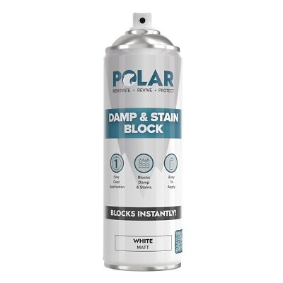 Polar Damp & Stain Block Spray - Matt White - 500ml - Stops & Removes ...
