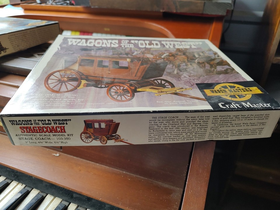 STAGE COACH Craft Master Wagons of The Old West Wooden Model Kit ...