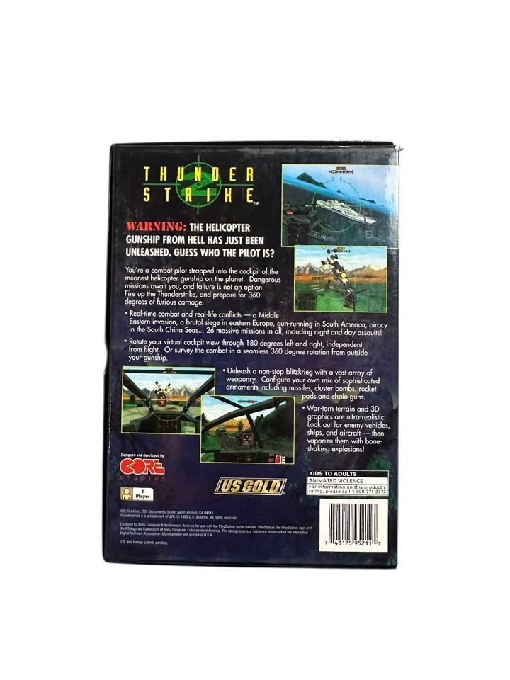 Thunder Strike 2 PlayStation PS1 Video Game Complete Longbox | eBay UK