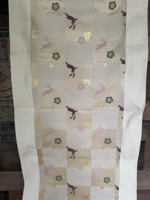 Japanese Silk Metallic Brocade Floral Table Runner Centerpiece Handmade ...