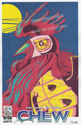 CHEW WARRIOR CHICKEN POYO ART PRINT ~ SIGNED JOHN LAYMAN LIMITED ...