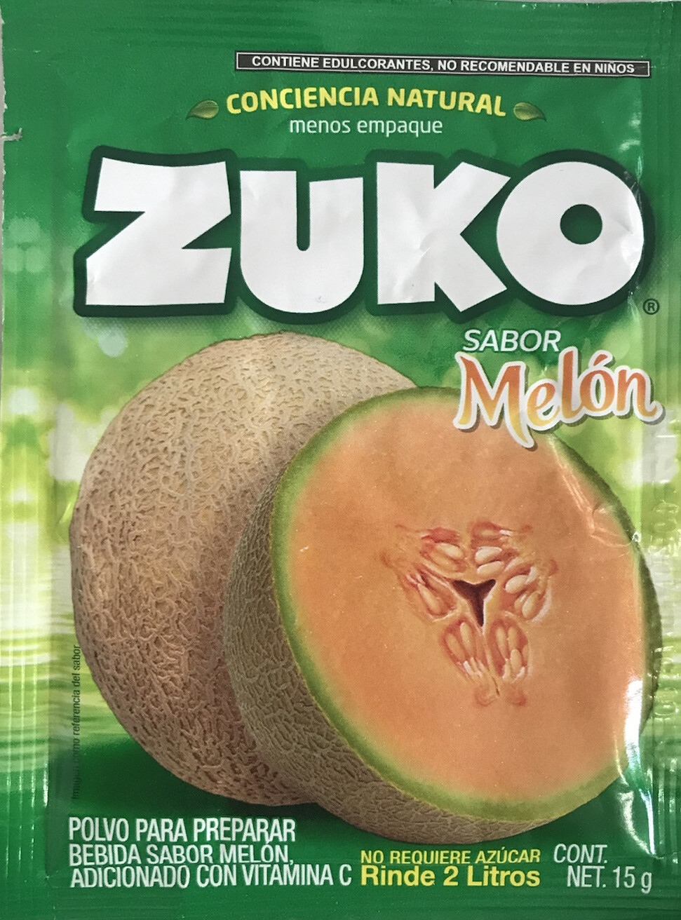 12-Pk ZUKO Melon / Melon ZUKO Powder Drink Flavor 15g/.4oz | eBay