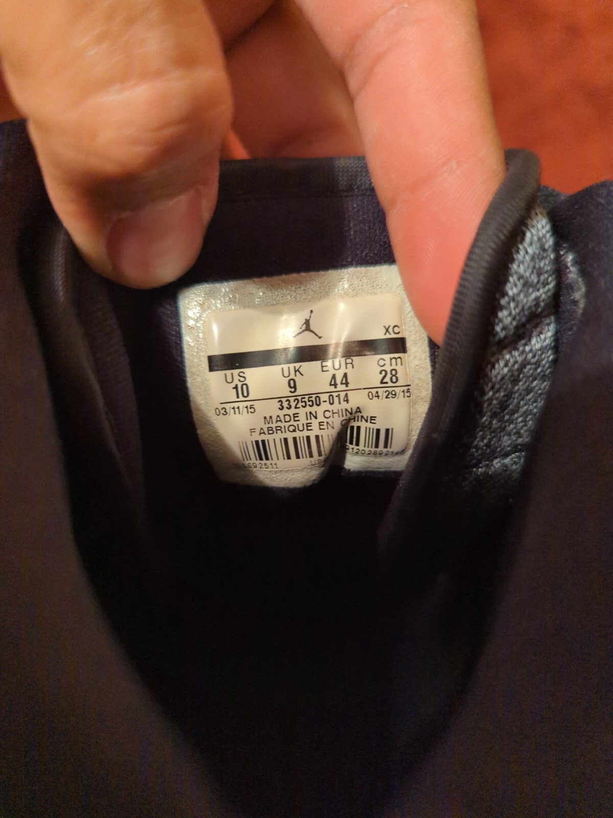 Air Jordan 1 Retro Rare Air Patch Size 10 No Box Pre-owned 332550-014 ...