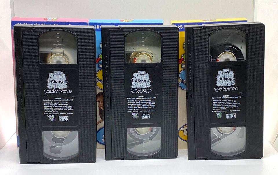 Cedarmont Time Life Kids SING ALONG SONGS VHS Lot of 3 Silly Toddler ...