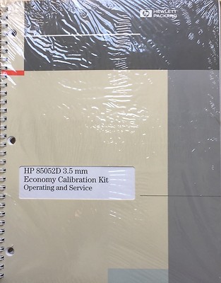 HP 85052D 3.5mm Calibration Kit Operating & Service Manual P/N 85052 ...