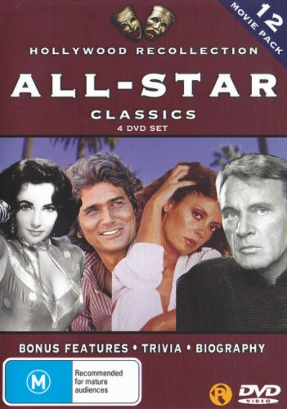 HOLLYWOOD ALL-STAR RECOLLECTION vgc 4 Dvd RICHARD BARTON ELIZABETH ...