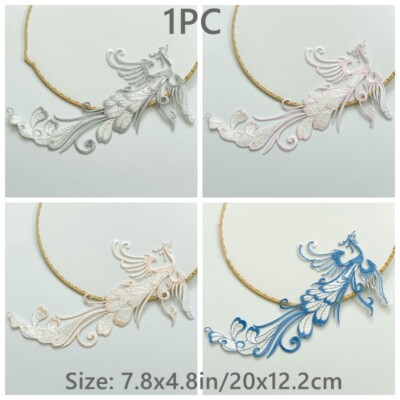 Chinese Patch Applique Embroidery Phoenix Cheongsam Trim Decor DIY ...