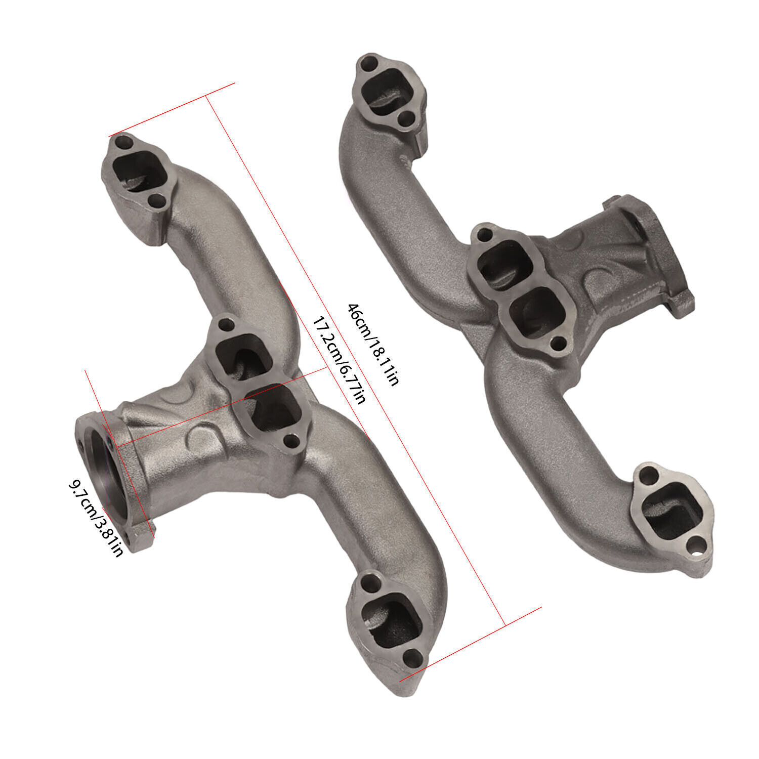 Smoothie Rams Horn Exhaust Manifolds Small Block For Chevy SBC 283 305 ...