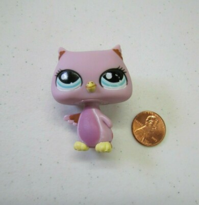 Littlest Pet Shop Lps #1373 Lavender Purple Owl Bird Blue Dot Eyes ...