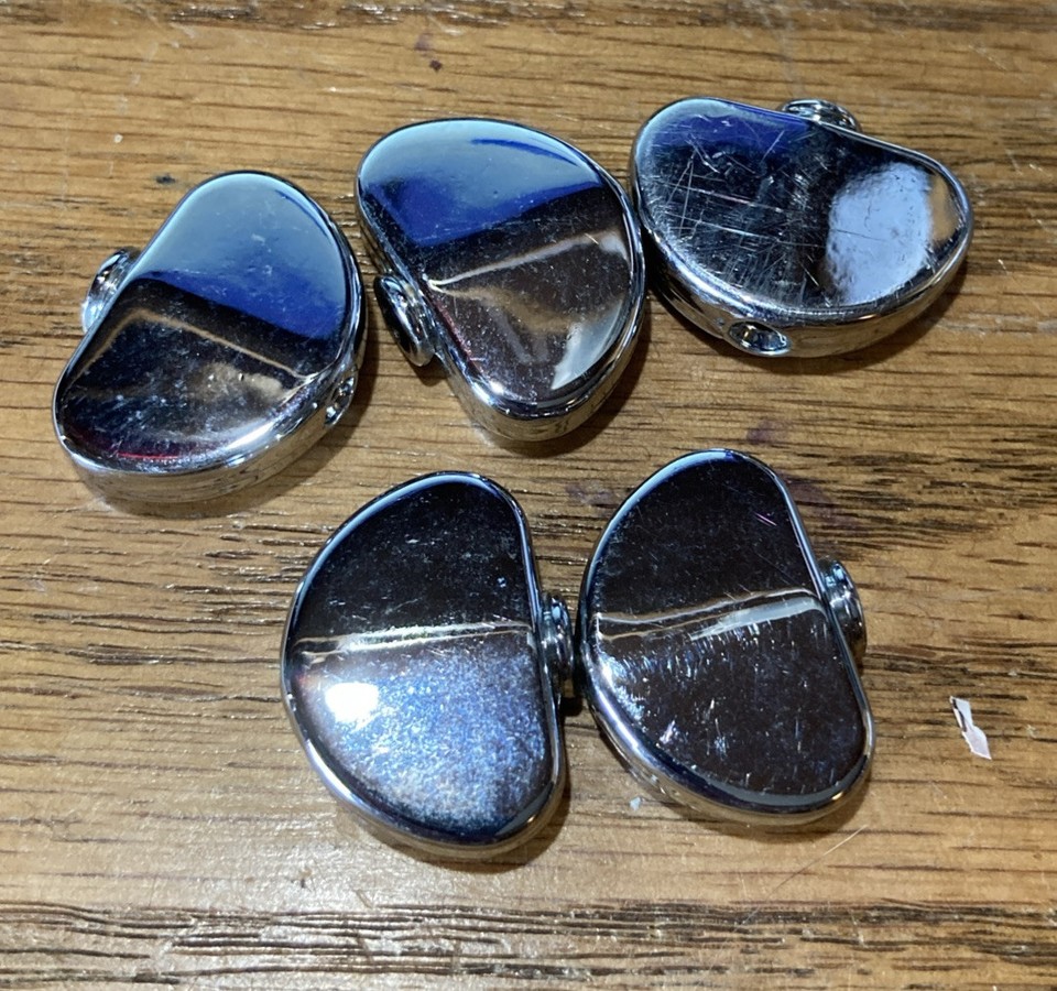 5 NEW Guitar CHROME TUNER KNOBS Tuning Machine Buttons | eBay