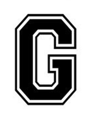 Varsity College Lettering - Letter G - Car Tablet Vinyl Decal | eBay