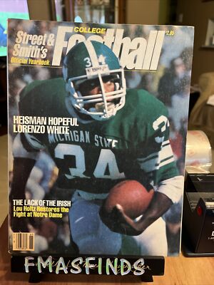 M2 1986 LORENZO WHITE MICHIGAN STATE Street &Smith ‘s FOOTBALL Magazine ...