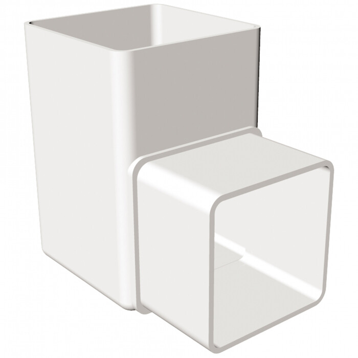 UPVC 114mm Square Guttering & Downpipe 65mm Fitting | BLACK | WHITE ...