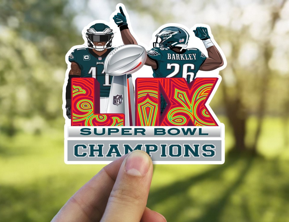 Philadelphia Eagles Super Bowl Stickers Super Bowl 59 Eagles Champion ...