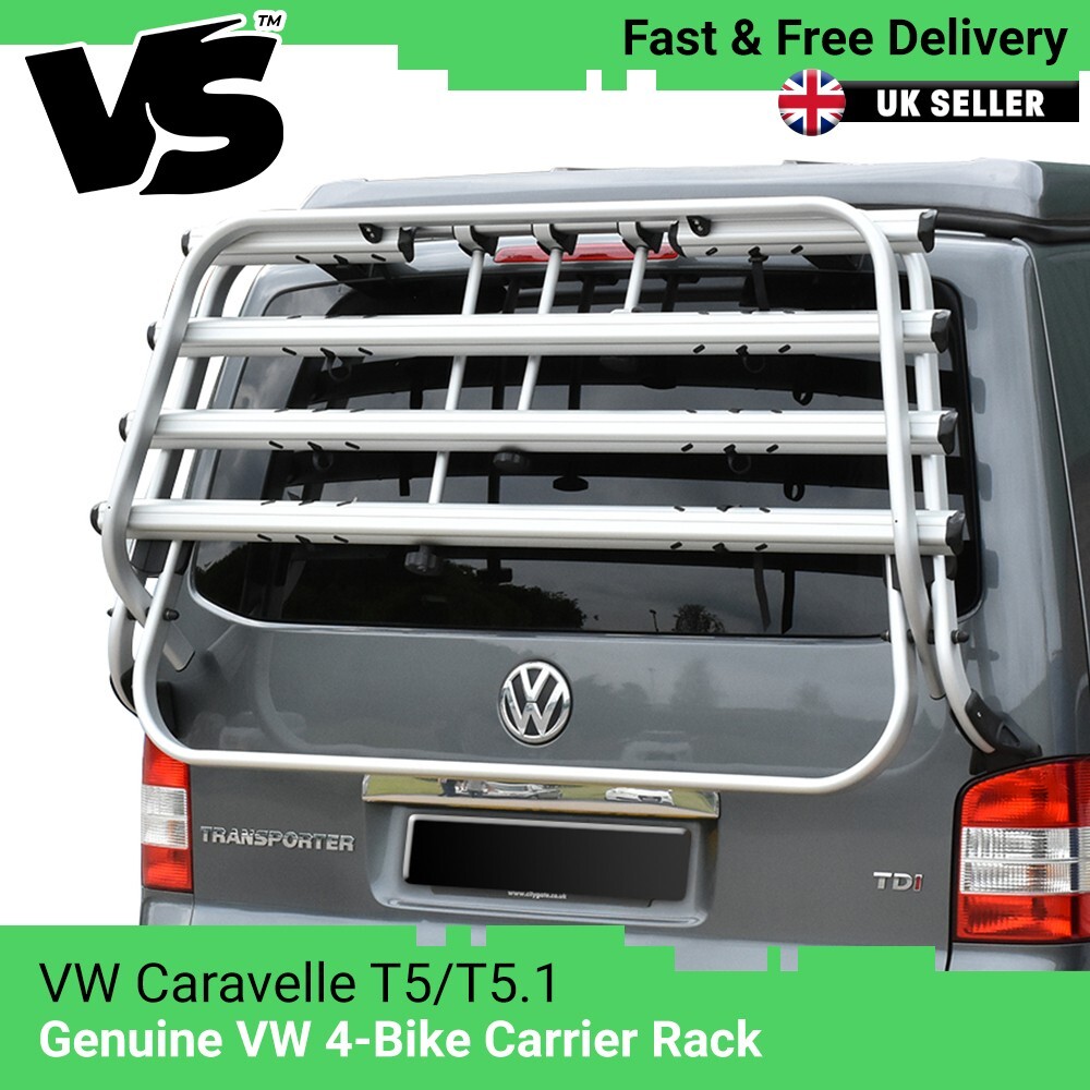 FITS VW T5 T5.1 CARAVELLE GENUINE OE THULE TAILGATE 4 BIKE BICYCLE ...