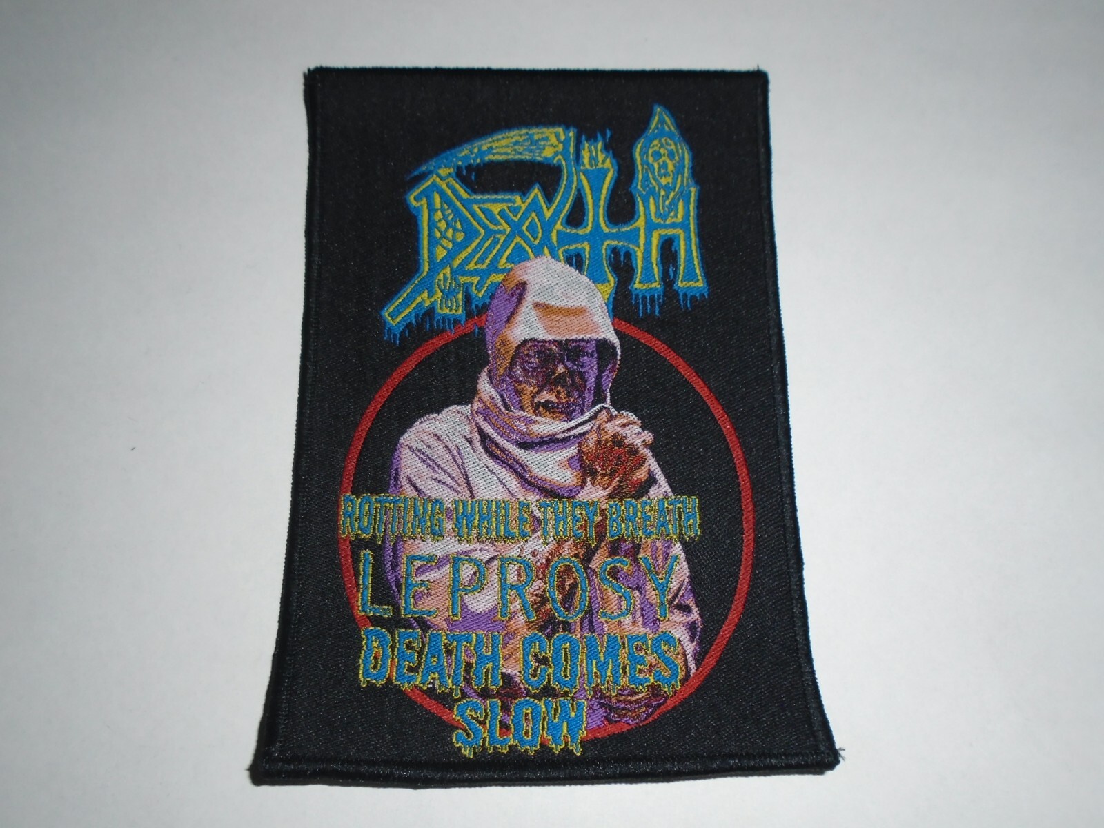 DEATH LEPROSY DEATH COMES SLOW WOVEN PATCH | eBay