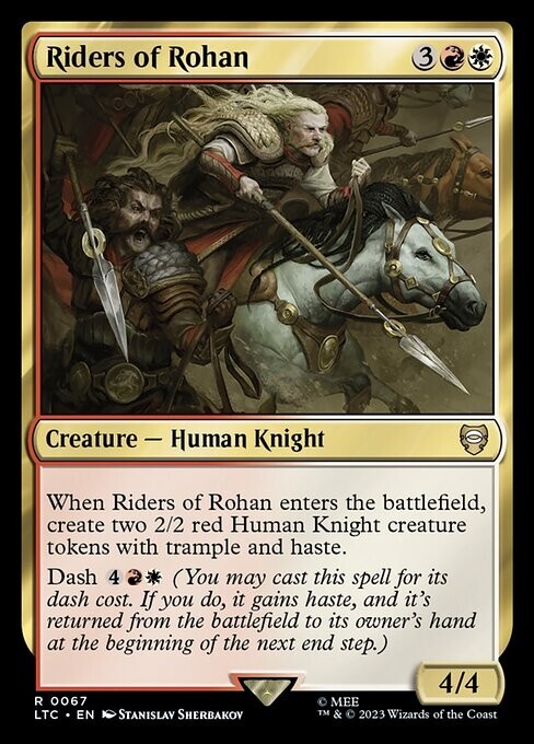MTG - 4 x Riders of Rohan - Playset 4x x4 - Lord of the Rings Commander ...