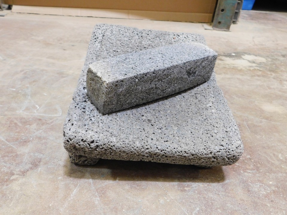 Antique Metate #48-Grinder-Rustic-Complete-Old Mexican-Primitive-9 x 12 ...