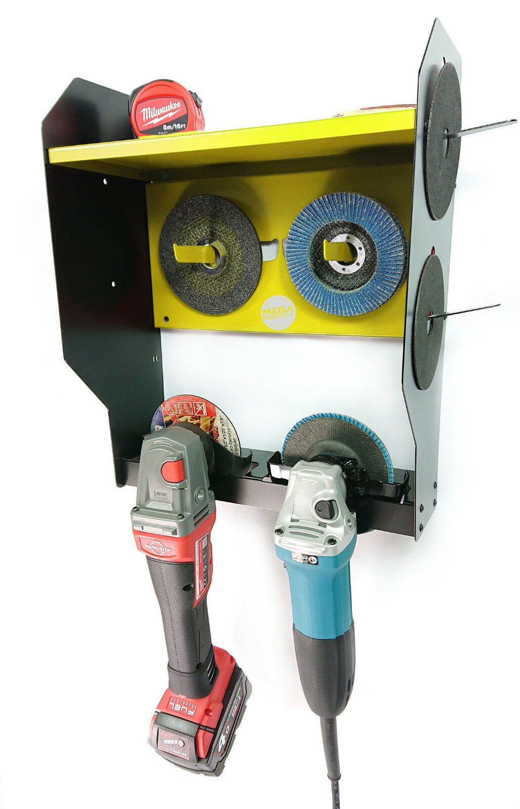 Angle Grinder Storage Charging Station Unit Workshop Garage Shed Wall ...