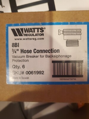 *NEW* WATTS 8BI Vacuum Breaker Hose Connection *Pack Of 6* | eBay