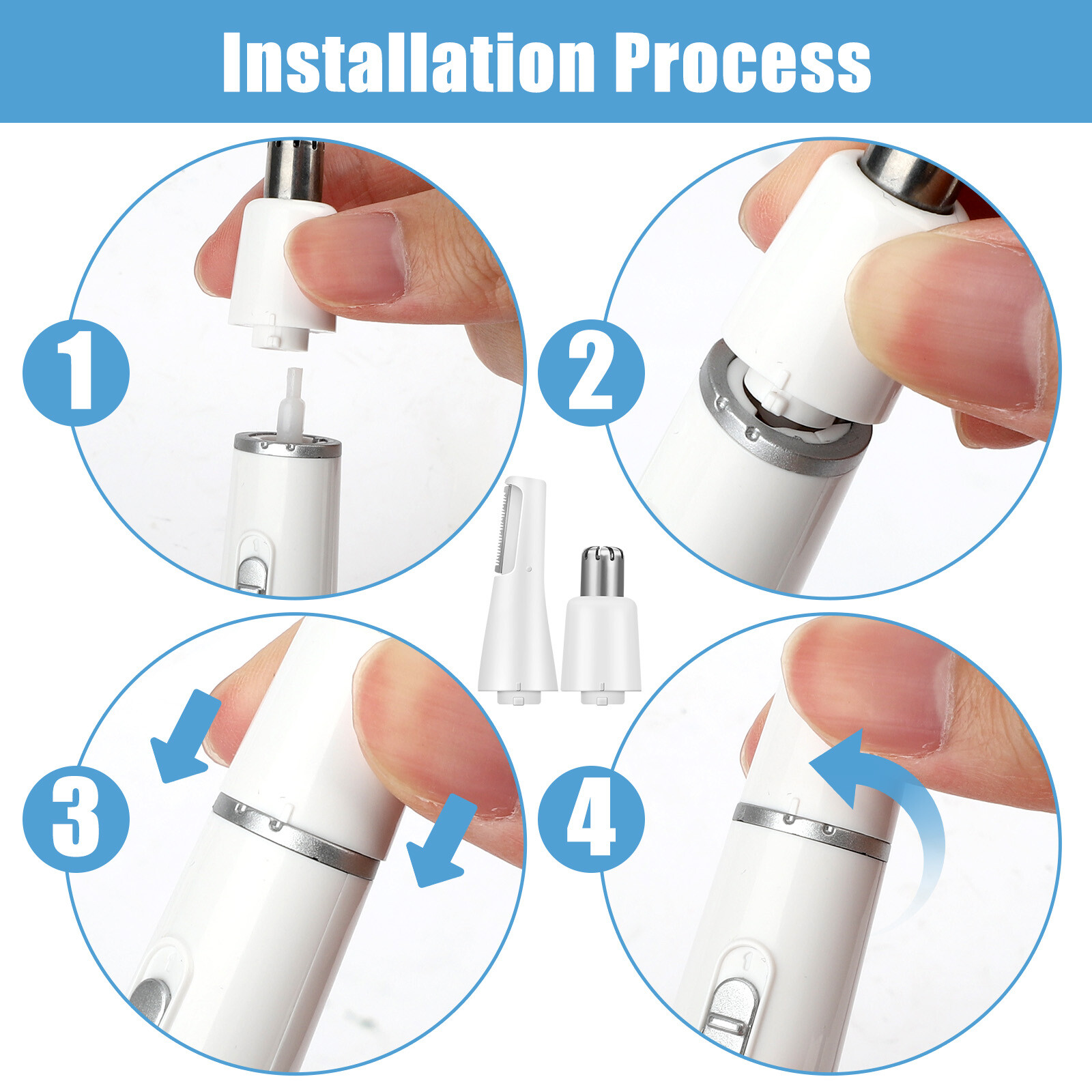 Nose Ear Hairs Trimmer Eyebrow Electric Clipper Personal Care Cleaner ...